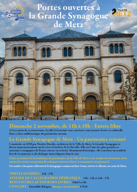 France: The Synagogue in Metz has reopened after two years of extensive ...
